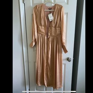 Dresses | Silk Elegant Button Dress | Poshmark